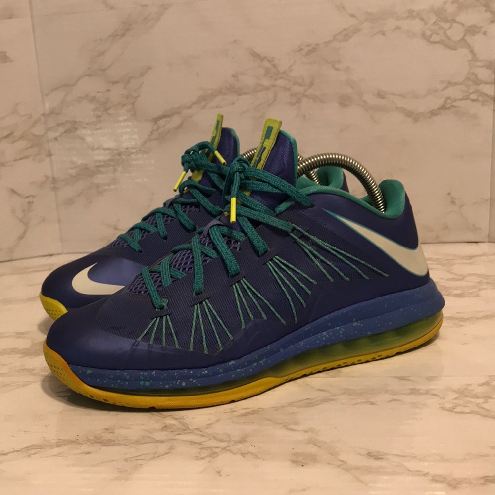 Nike Air Max Lebron 10 Low Sprite Shoes Men's Blue Gr… - Gem